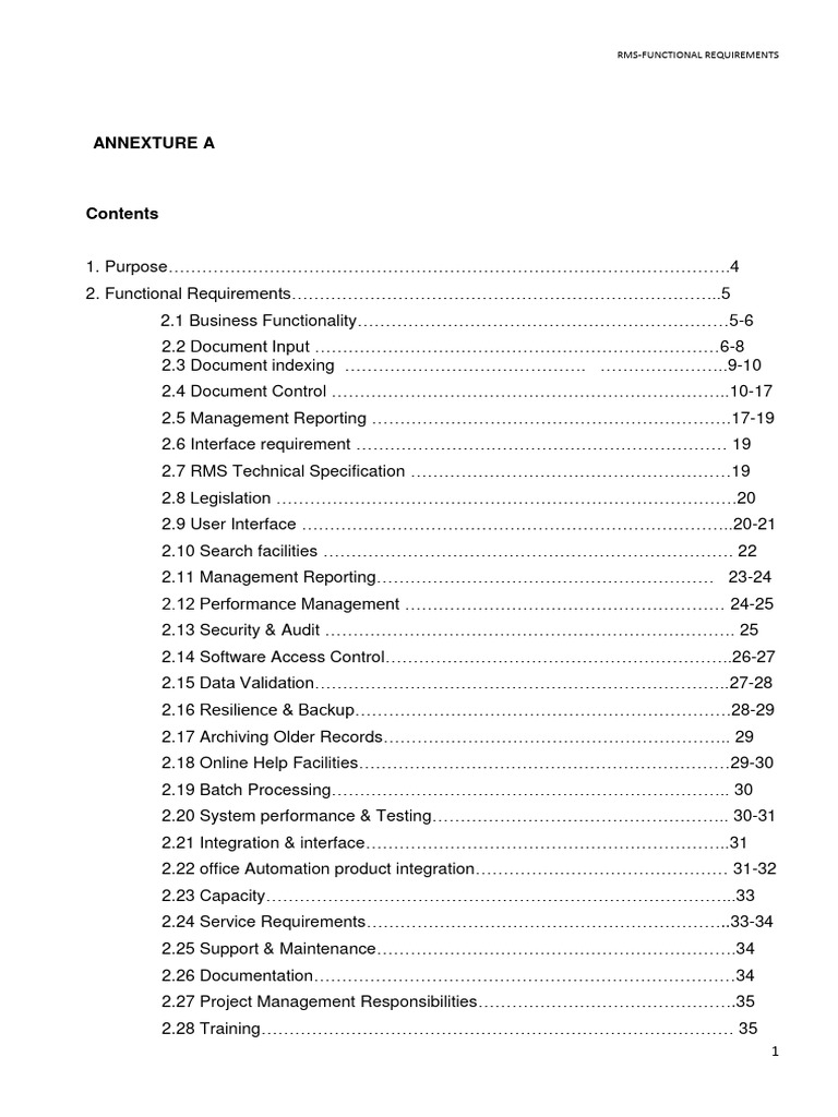 Specification For Records Management System | PDF | Image Scanner ...