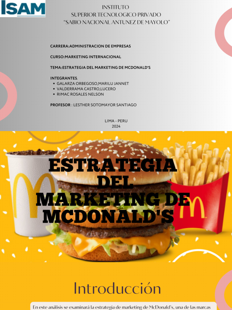 ESTRATEGIA DEL MARKETING DE MCDONALD'S. | PDF