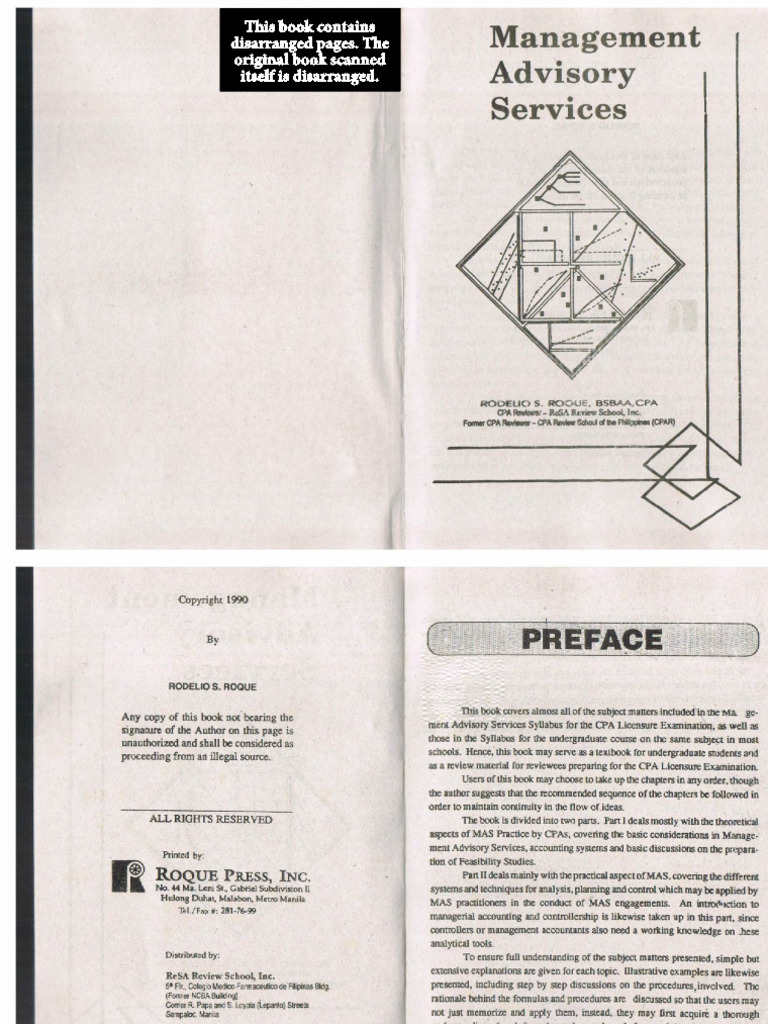 Management Advisory Services Textbook by Roque | PDF