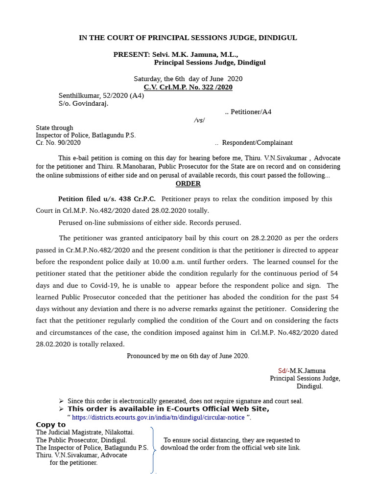 Condition Relax Order Format CRPC | PDF | Separation Of Powers | Crime ...