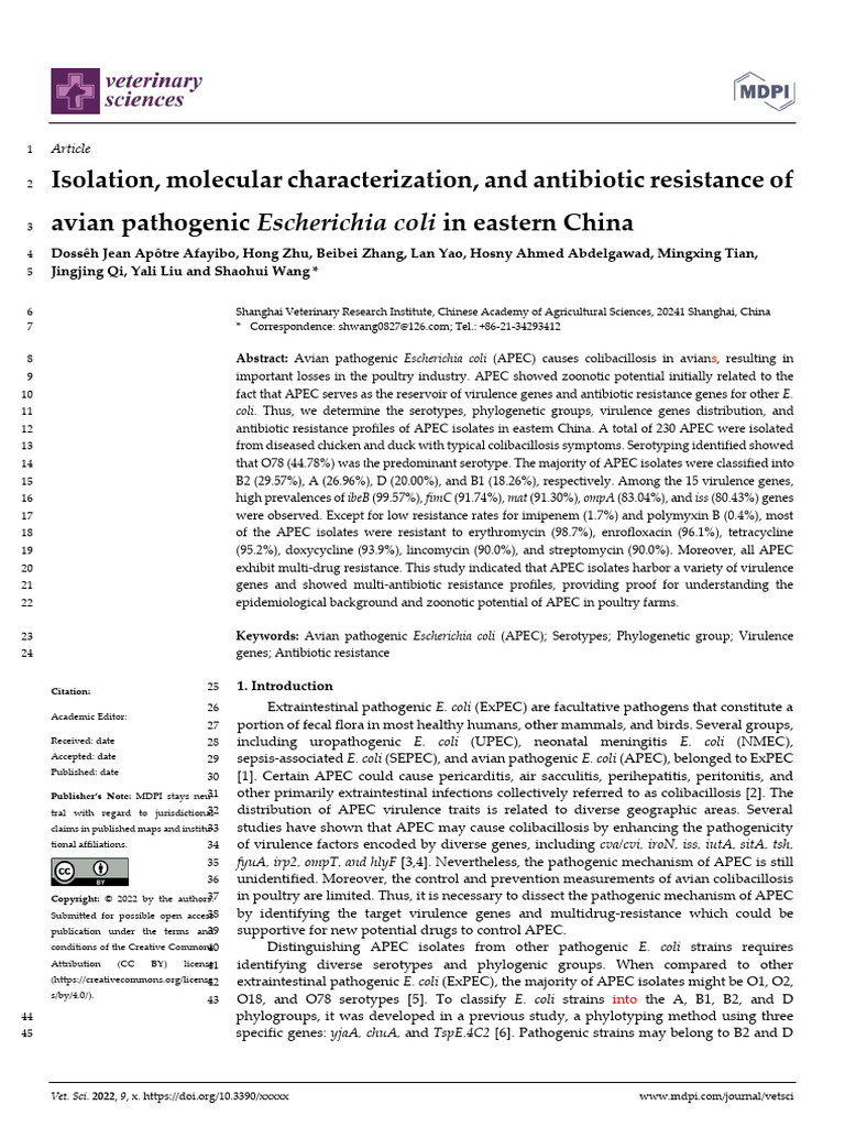 Mechanism research in APEC | Download Free PDF | Antimicrobial ...