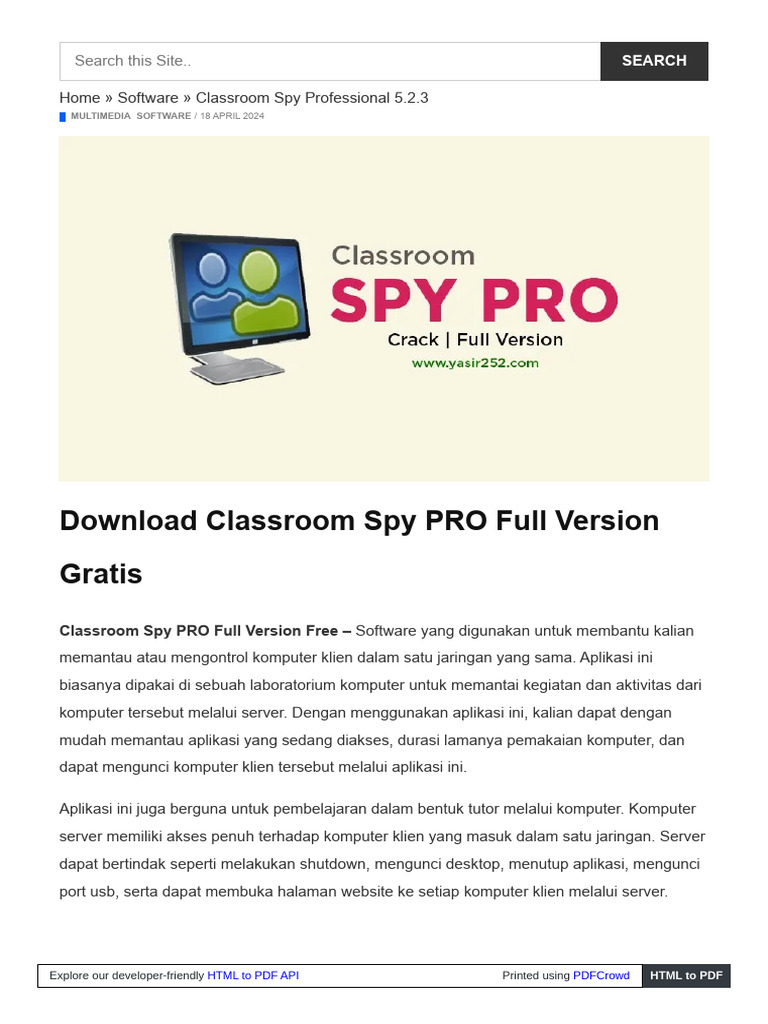 "Classroom Spy PRO 5.2.3 Gratis" | PDF