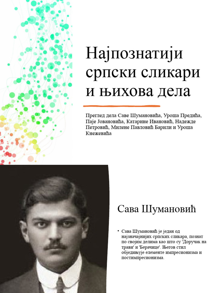 Naјpoznaтiјi - srpski - slikari prezentacija | PDF