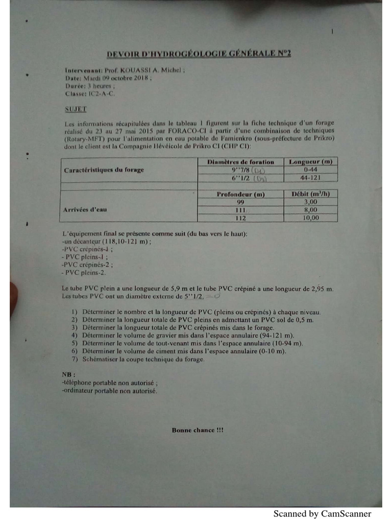 devoir hydro 2 | PDF