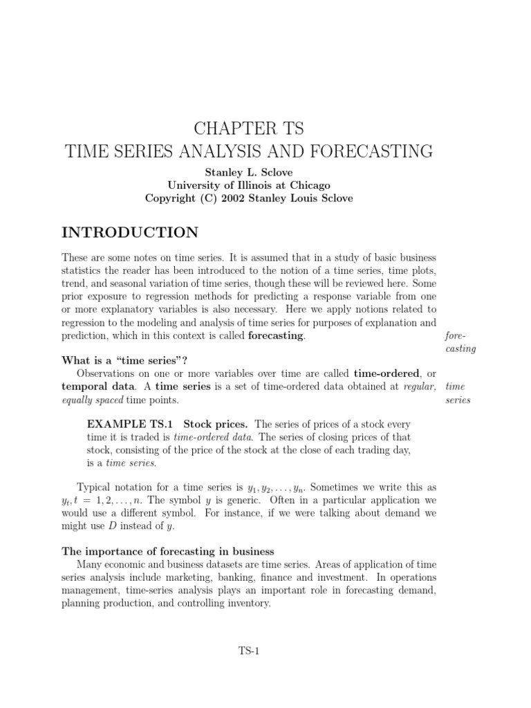 Time Series Analysis and Forecasting | PDF | Time Series | Regression Analysis