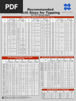 BSP - BSPT Thread Chart - British Metrics | PDF | Plumbing | Tools