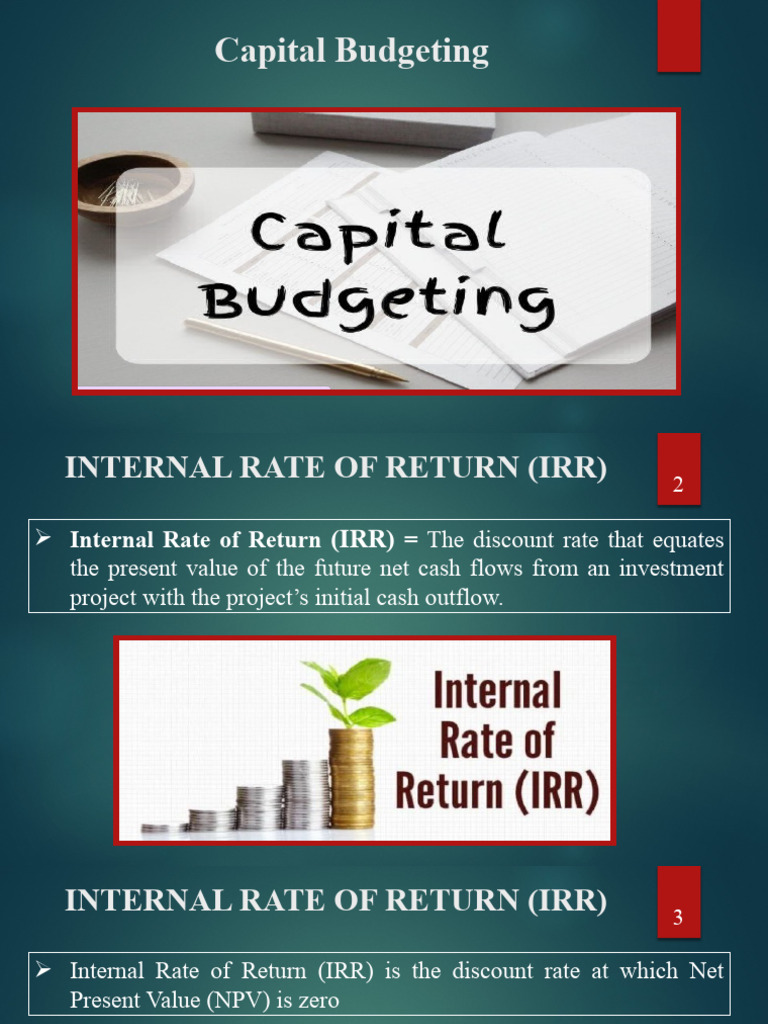 Lecture # 18 FM | PDF | Internal Rate Of Return | Net Present Value