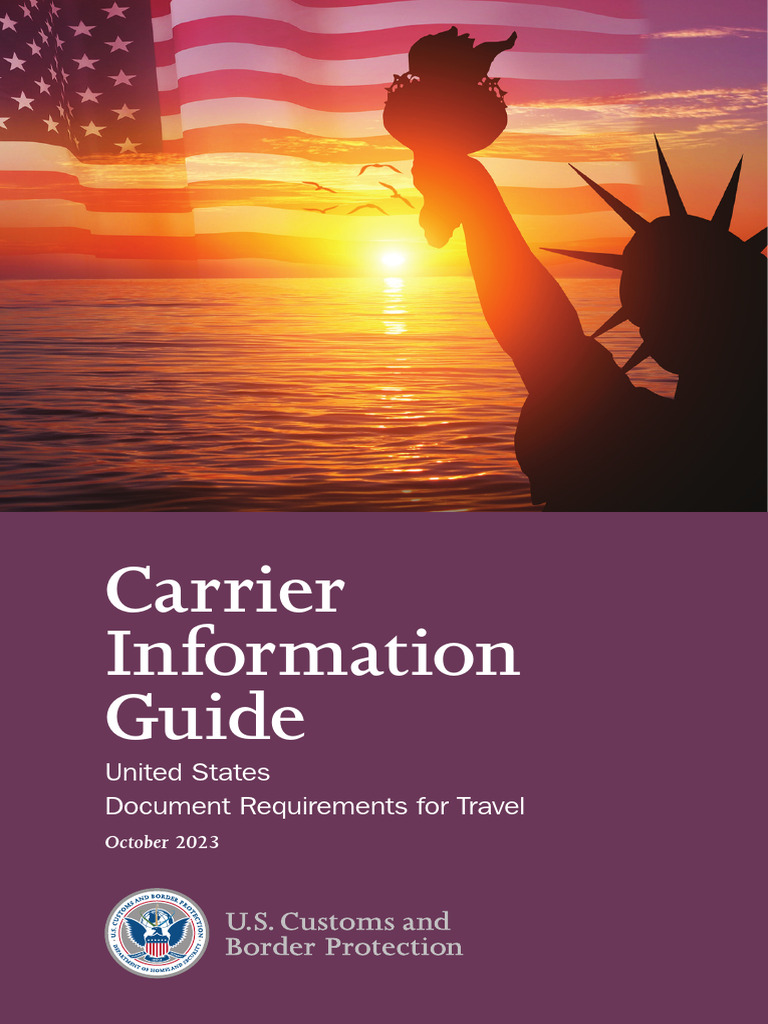 CBP Carrier Information Guide 2023 | PDF | Travel Visa | Passport