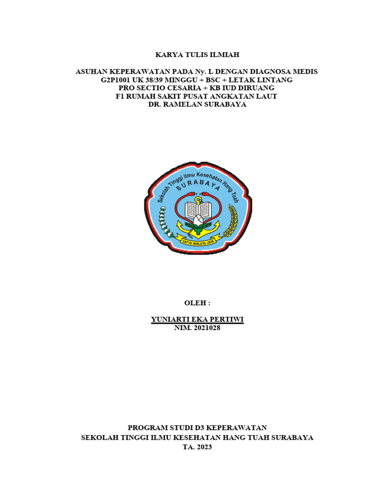 Kti - Pertiwi - 2021028 - Post SC - Siap Cetak | PDF | Kesehatan Holistik