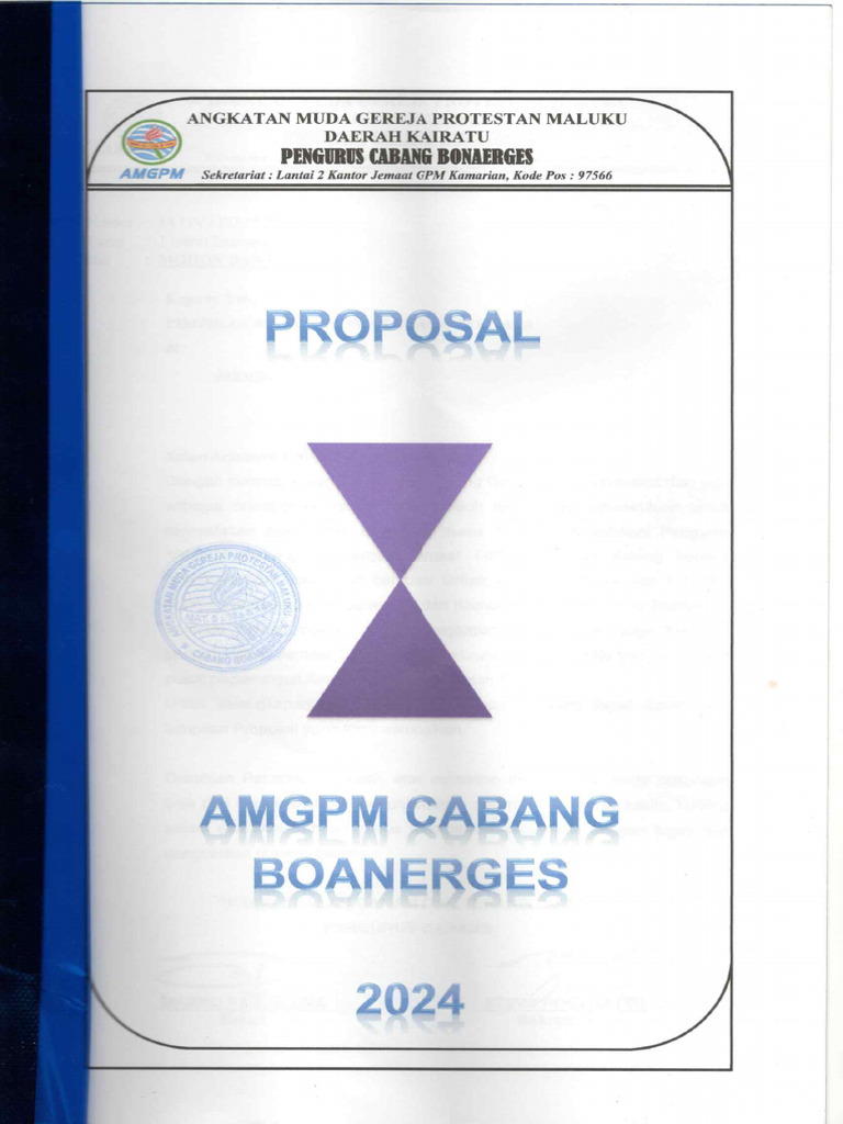 Proposal Angkatan Muda Gereja Maluku | PDF