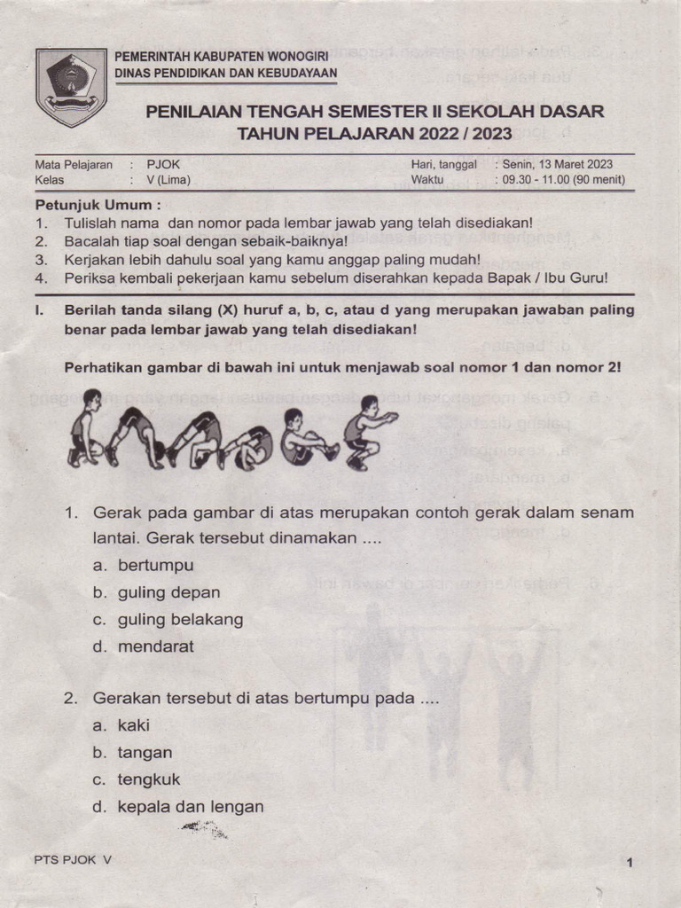 PTS Ii - Pjok - Kelas 5 | PDF