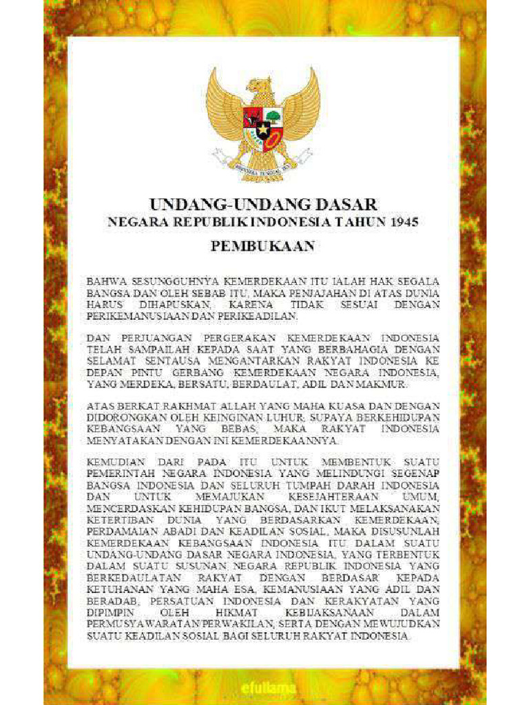 Teks Pembukaan UUD 1945 | PDF