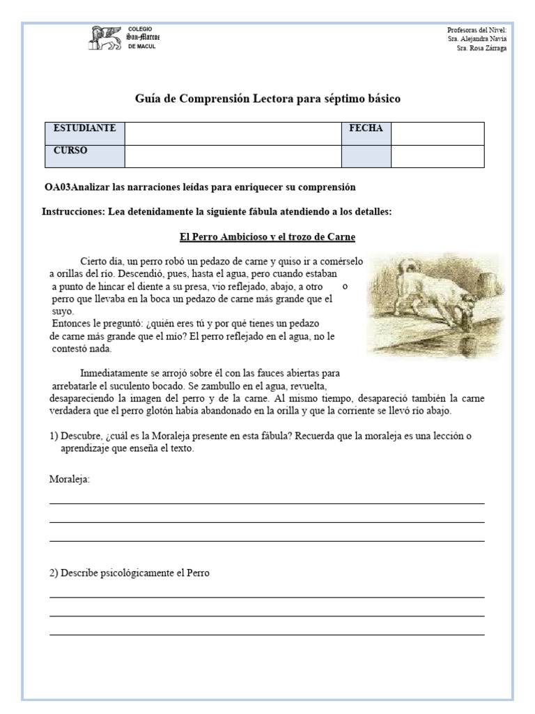 Comprensión Lectora para SÉPTIMO | PDF