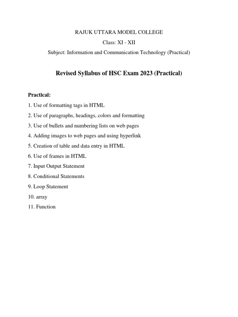 ICT Practical 2023 | PDF | Programming | Computer Program