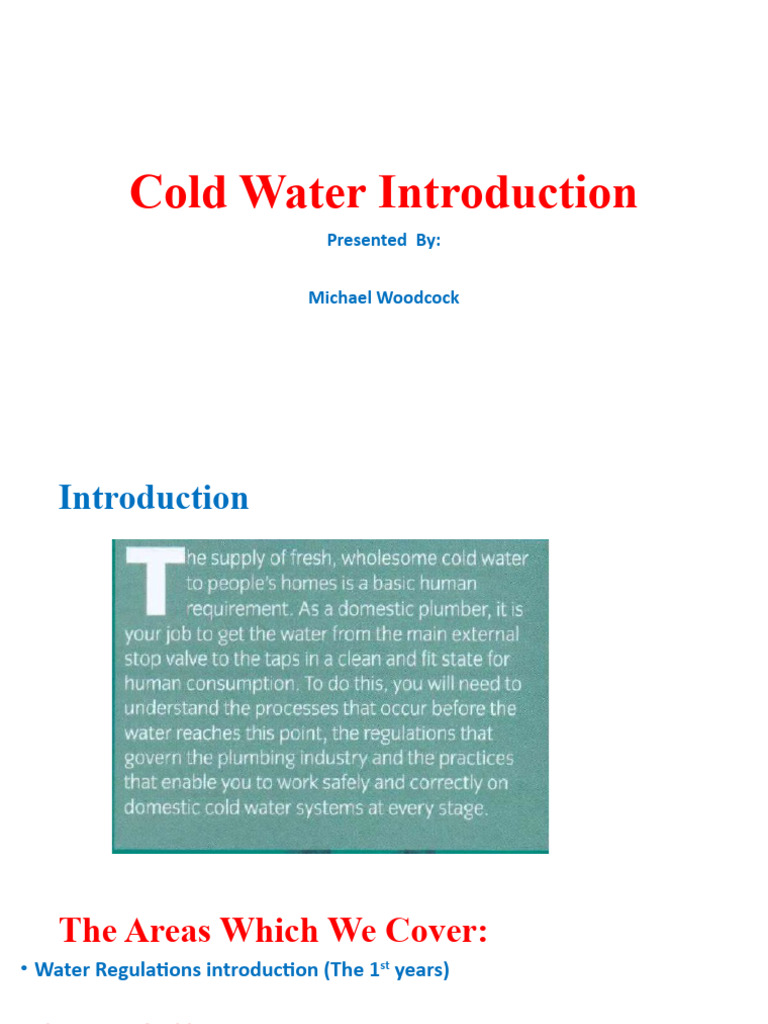 Cold Water Introduction | PDF