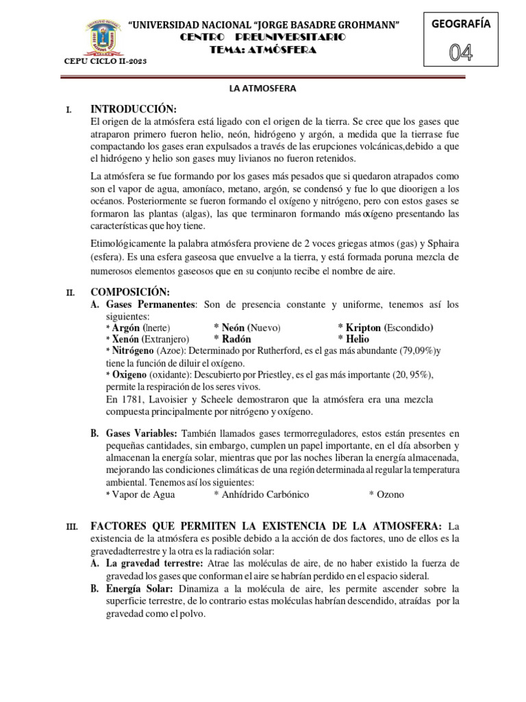 Guía de la Atmósfera y Clima | PDF | Humedad | Herida
