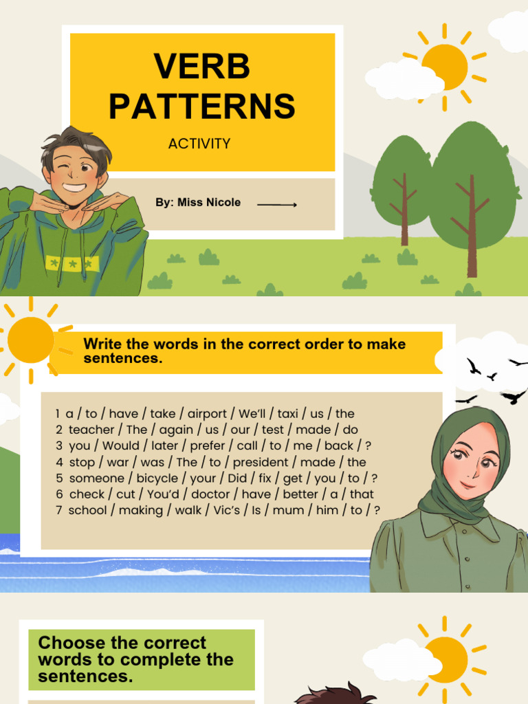 Verb Patterns Activity | PDF