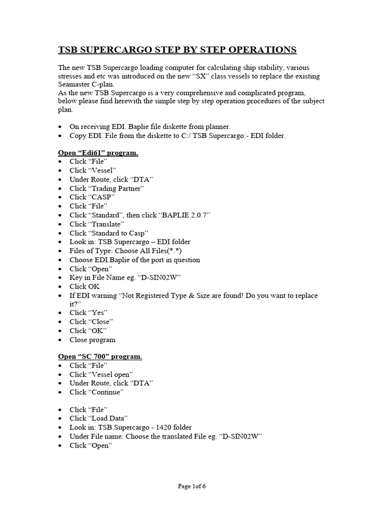 TSB Supercargo Operation Guide | PDF | Icon (Computing) | Electronic ...