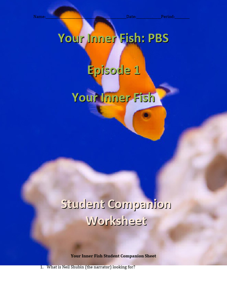 Your Inner Fish Student Companion Sheet | PDF | Zoology