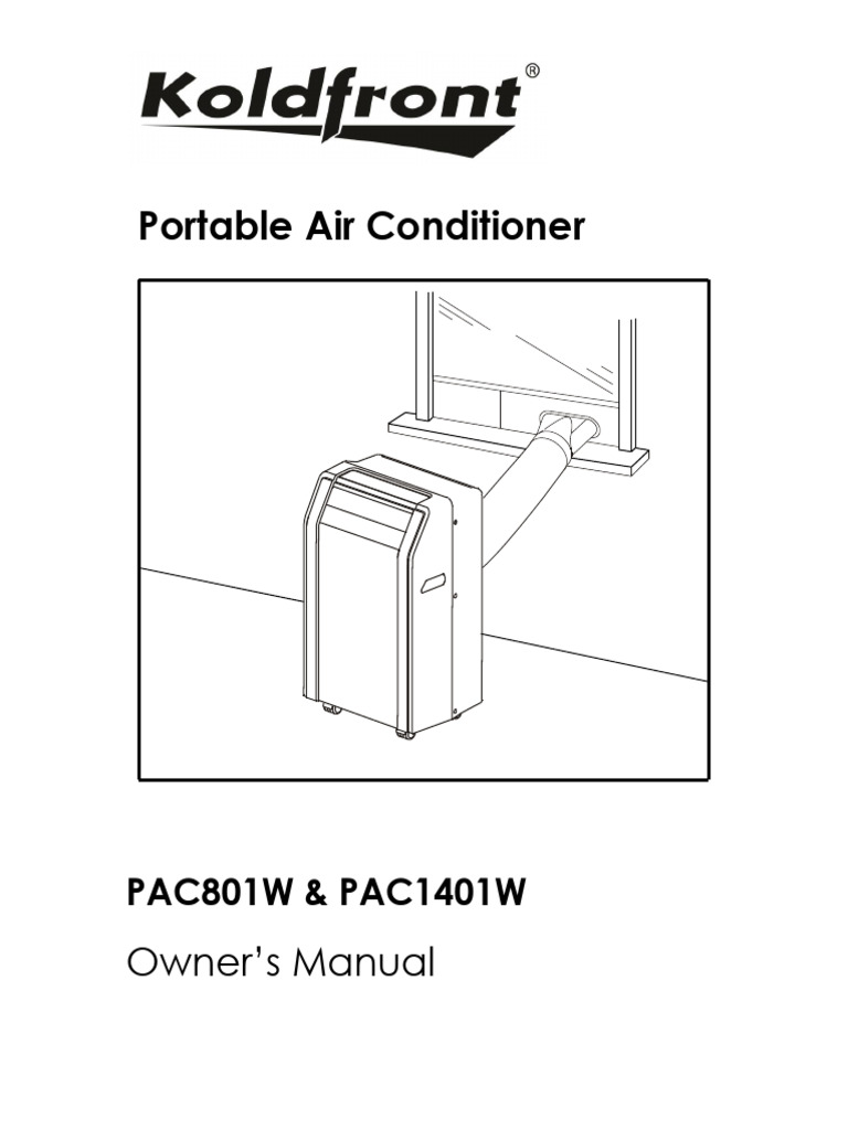 Koldfront Pac1401w Specification Sheet | PDF | Air Conditioning | Window
