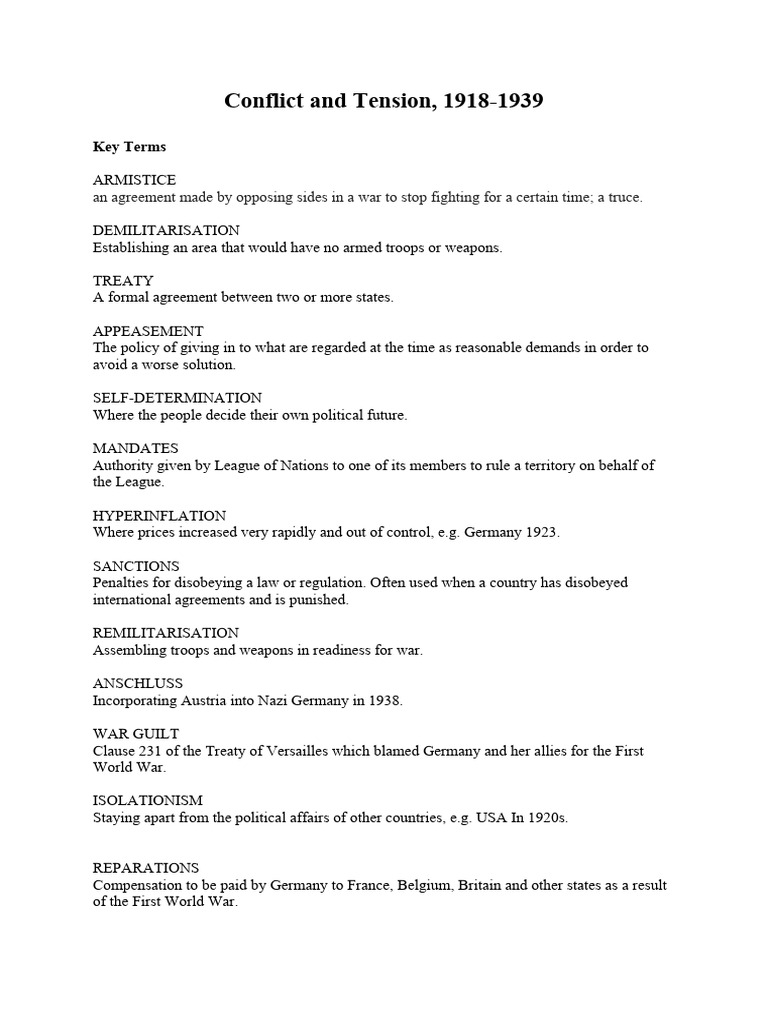 Conflict Revision - Info Booklet | PDF | Adolf Hitler | League Of Nations