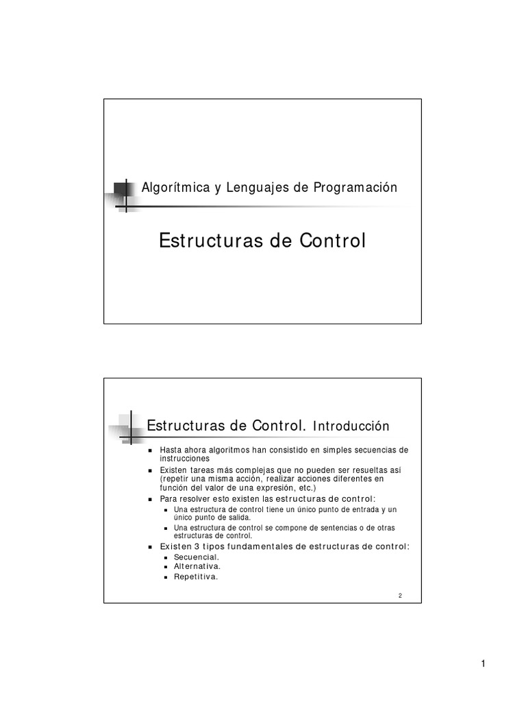 Estructuras de Control | PDF | Flujo de control | Lenguaje de programación