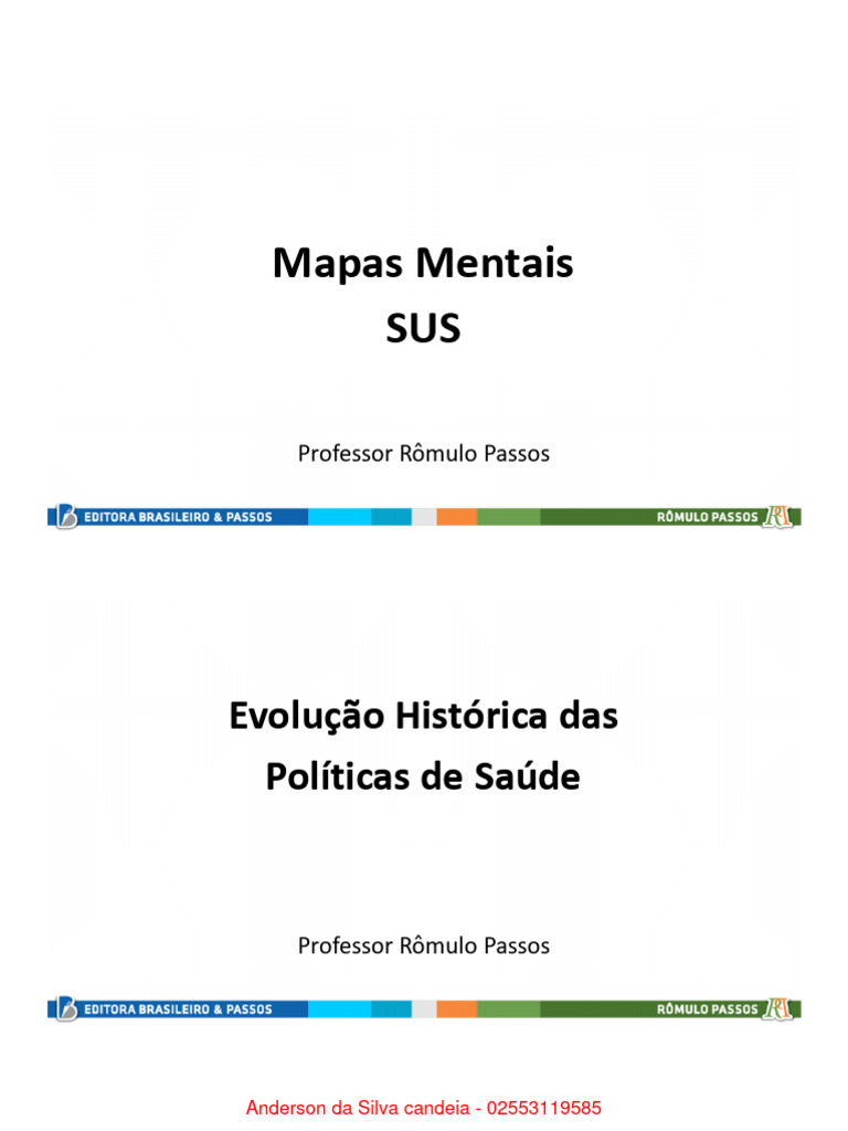 Mapas Mentais Sus | PDF | Epidemiologia | Bem-estar social