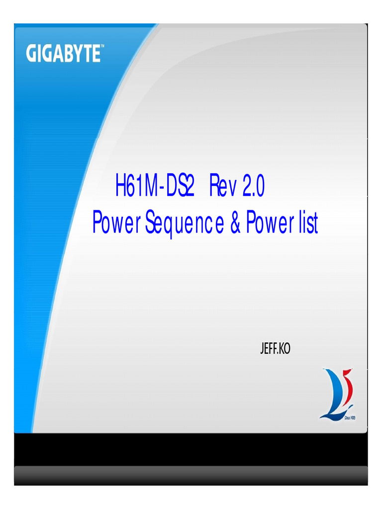 H61M-DS2 Rev 2.0 Power Sequence Guide | PDF | Electronic Design | Computing