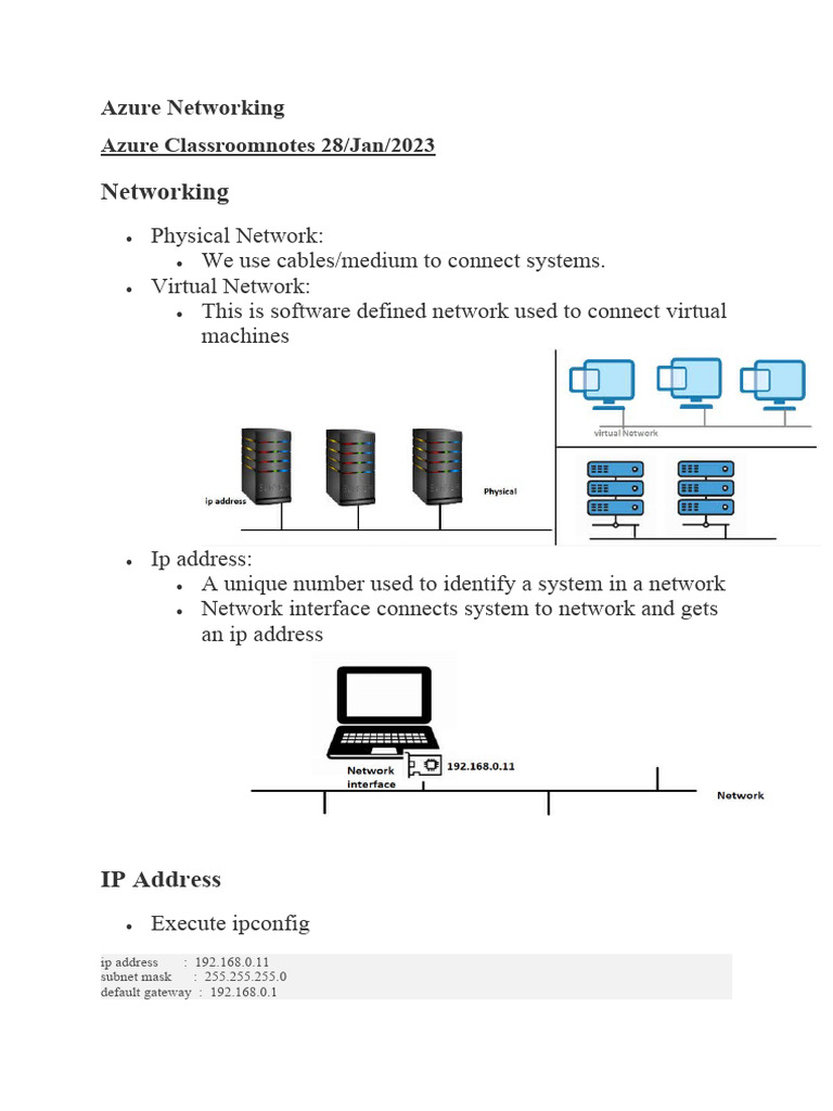Azure | PDF | Ip Address | Port (Computer Networking)