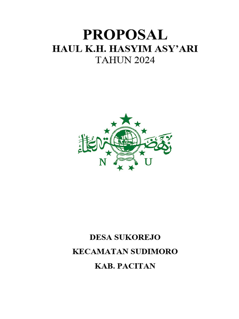 Proposal Haul K.H. Hasyim Asy’ari 2024 | PDF | Ilmu Sosial | Perjalanan