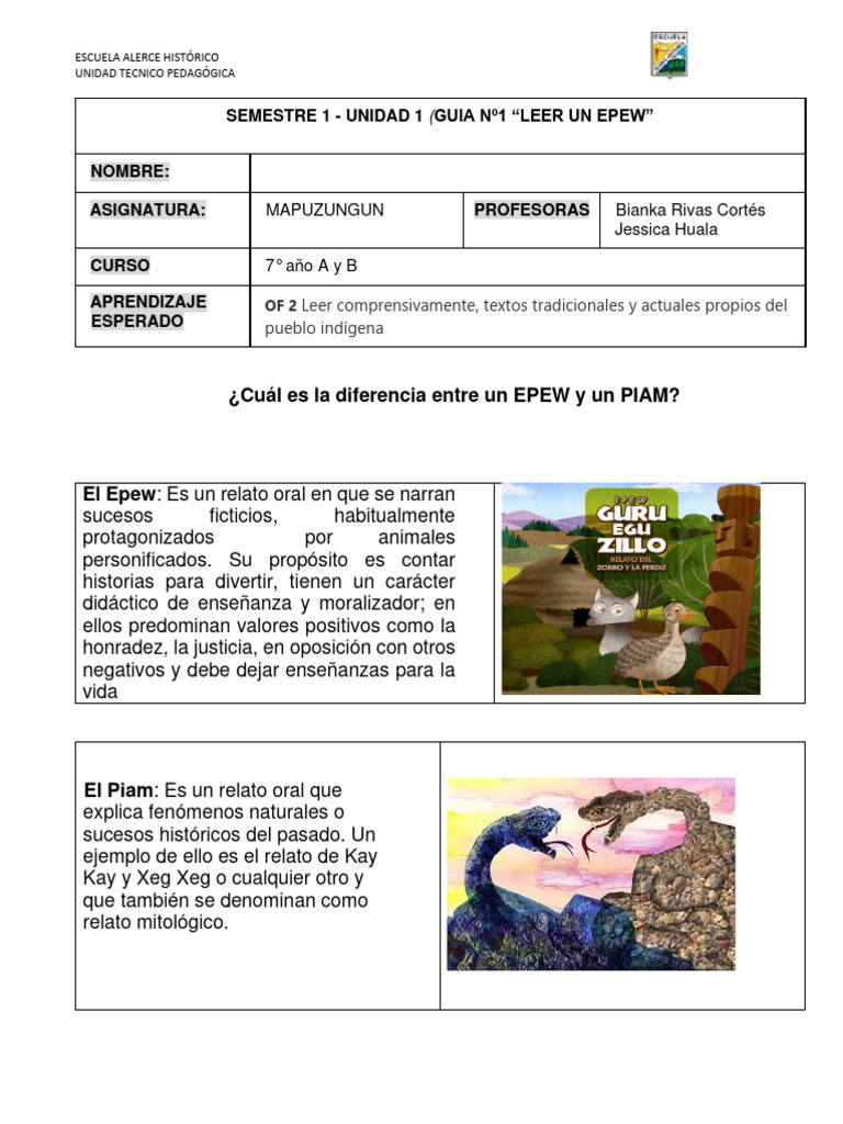 Guia 1-Leer Un Epew-7° | PDF | Religión y espiritualidad