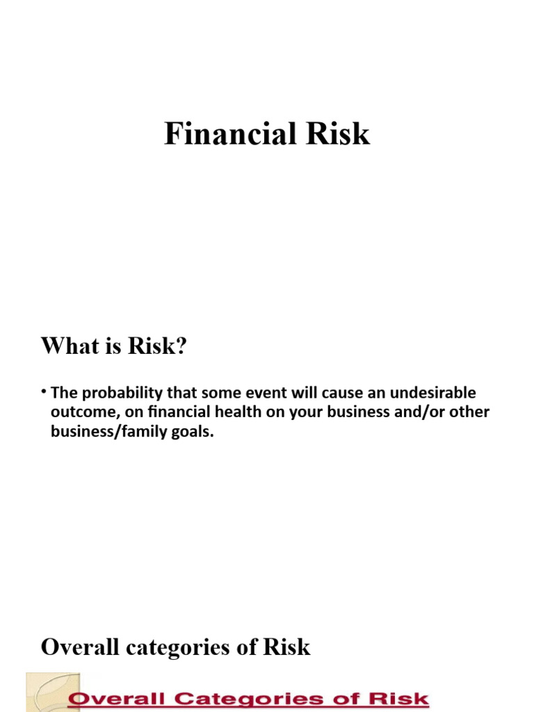 Financial Risk | PDF | Financial Risk | Interest Rates