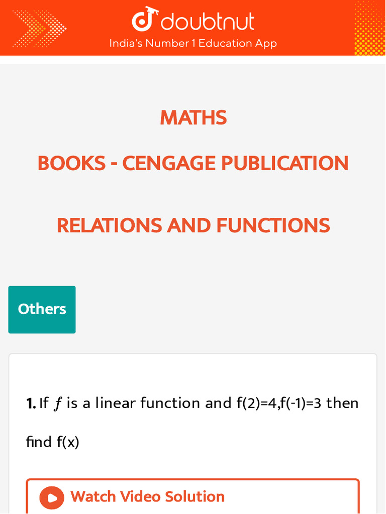 relation and functions | PDF | Mathematical Analysis | Functions And Mappings