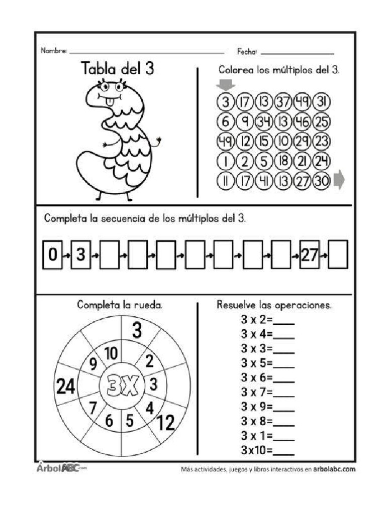 tabla del 3 | PDF