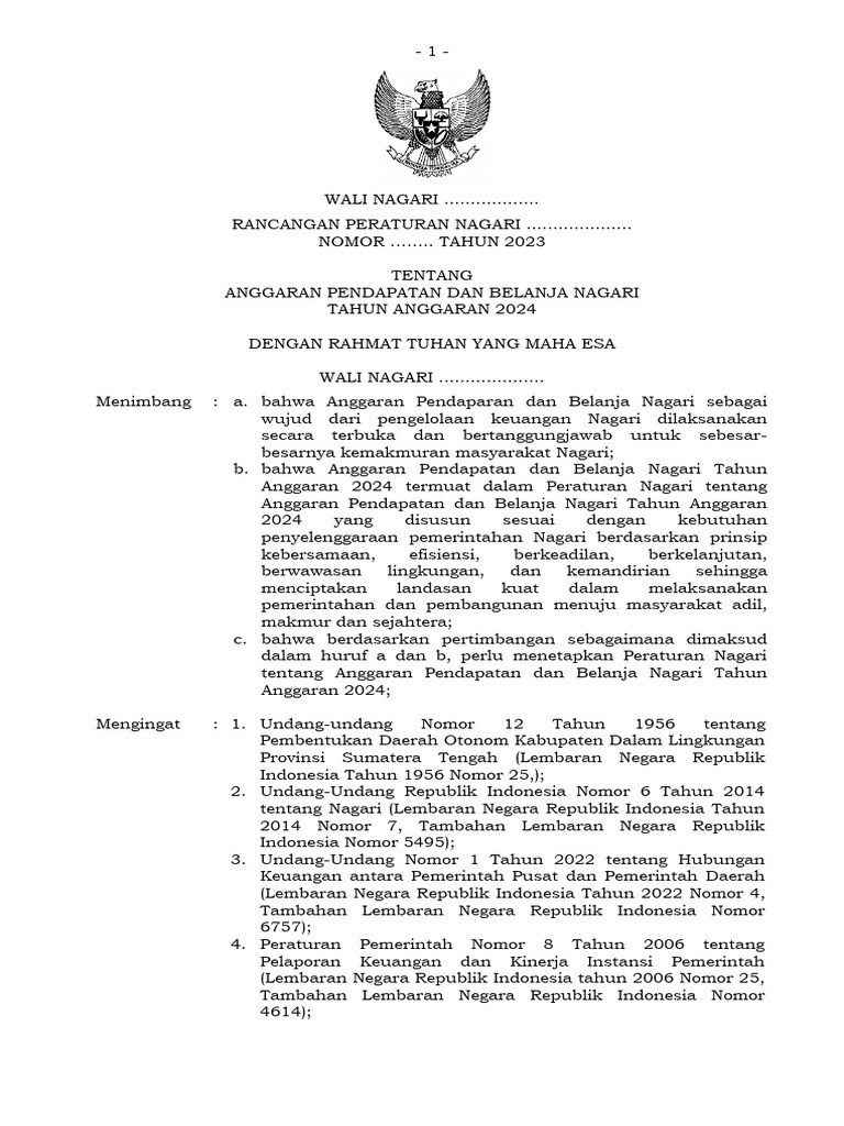 2024 - Perdes APB Desa | PDF | Hukum