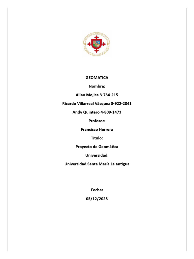 Final Geomatica | PDF | Ciencia y matemáticas | Tecnología