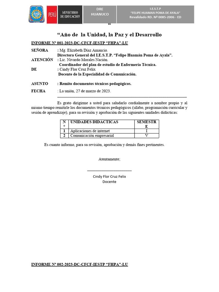 Informe #001-2024 | PDF | Modificación de comportamiento | Aprendizaje