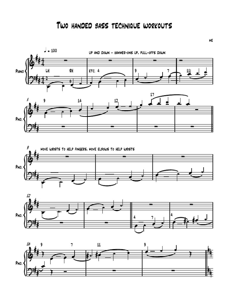 Two Handed Exercises For Chapman Stick | PDF