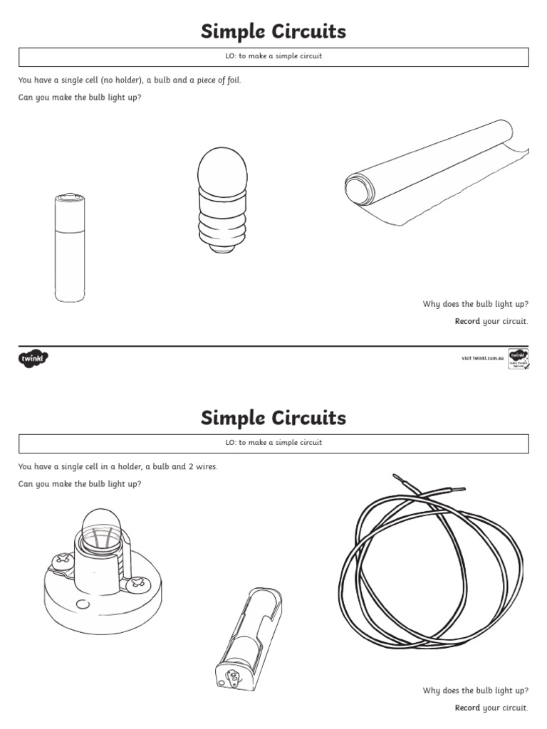 Au t2 S 1521 Electric Circuits Pupil Prompt Activity Sheets English ...