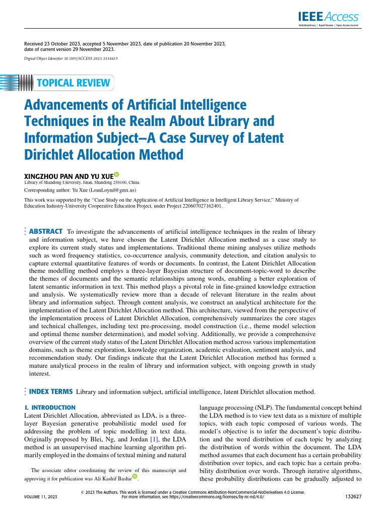 Advancements of Artificial Intelligence Techniques in The Realm About Library and Information ...