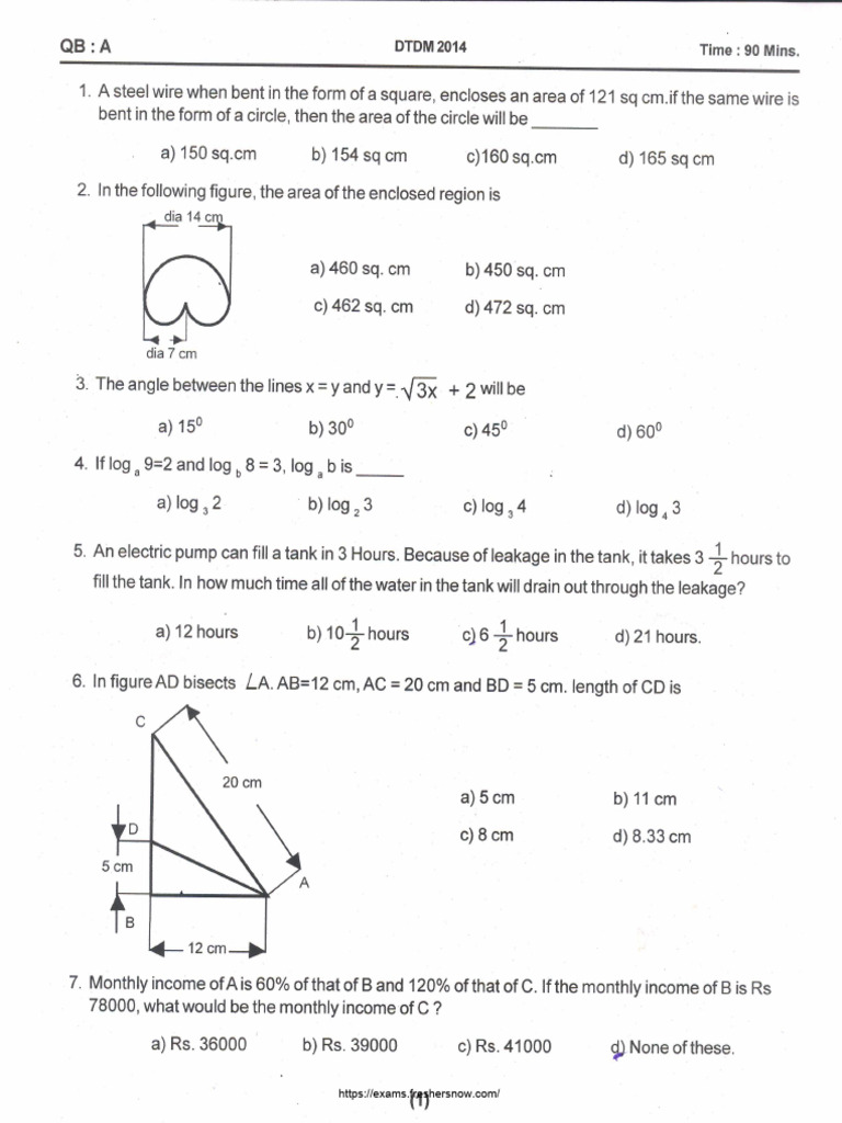 IDTR DTDM Sample Paper | PDF