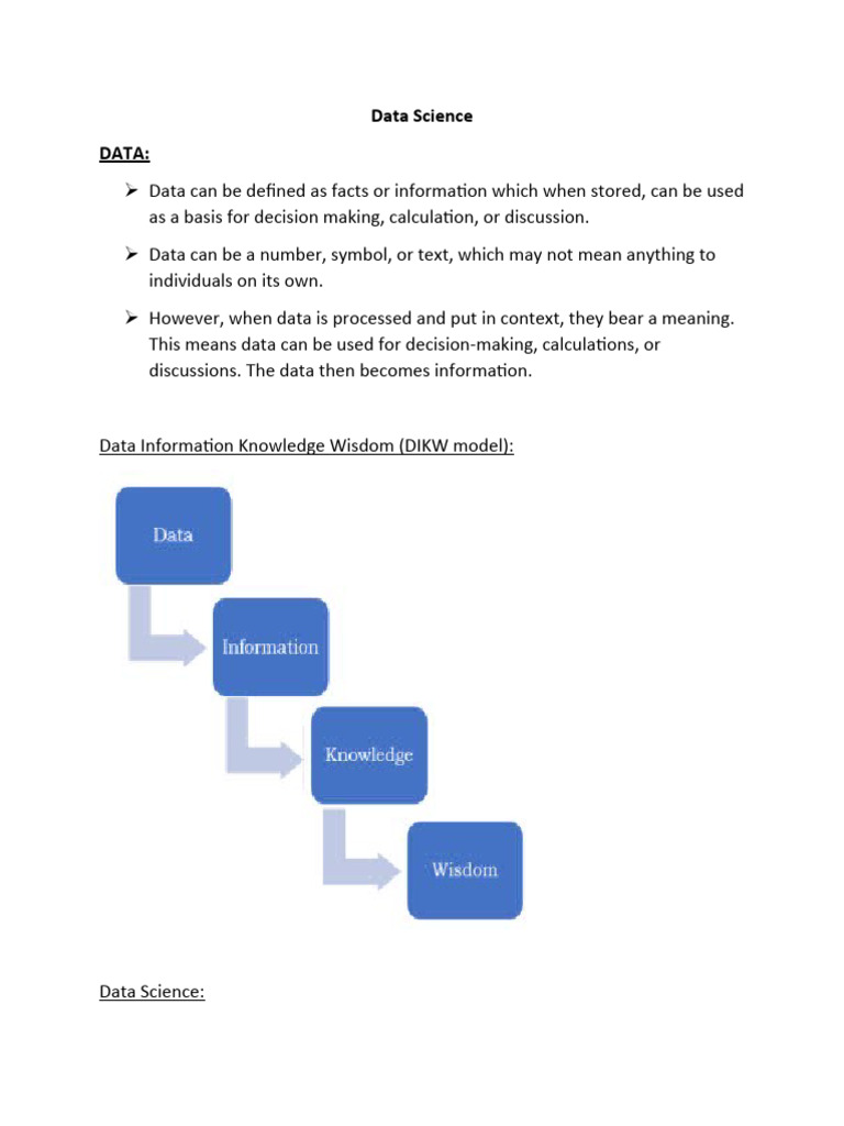 Data Science Pdf Data Science Data