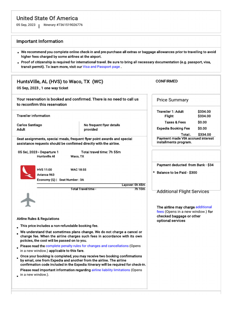 Flight | PDF | Fee | Airlines