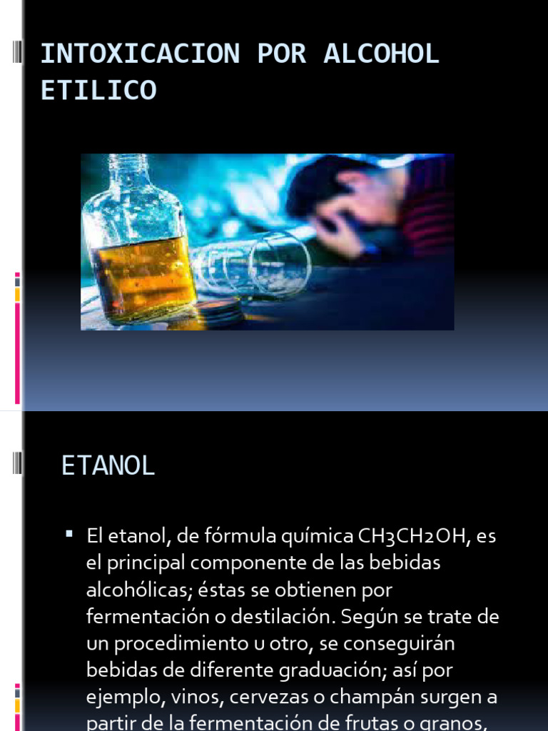 Intoxicacion Por Alcohol Etilico | PDF | Etanol | Biotransformación