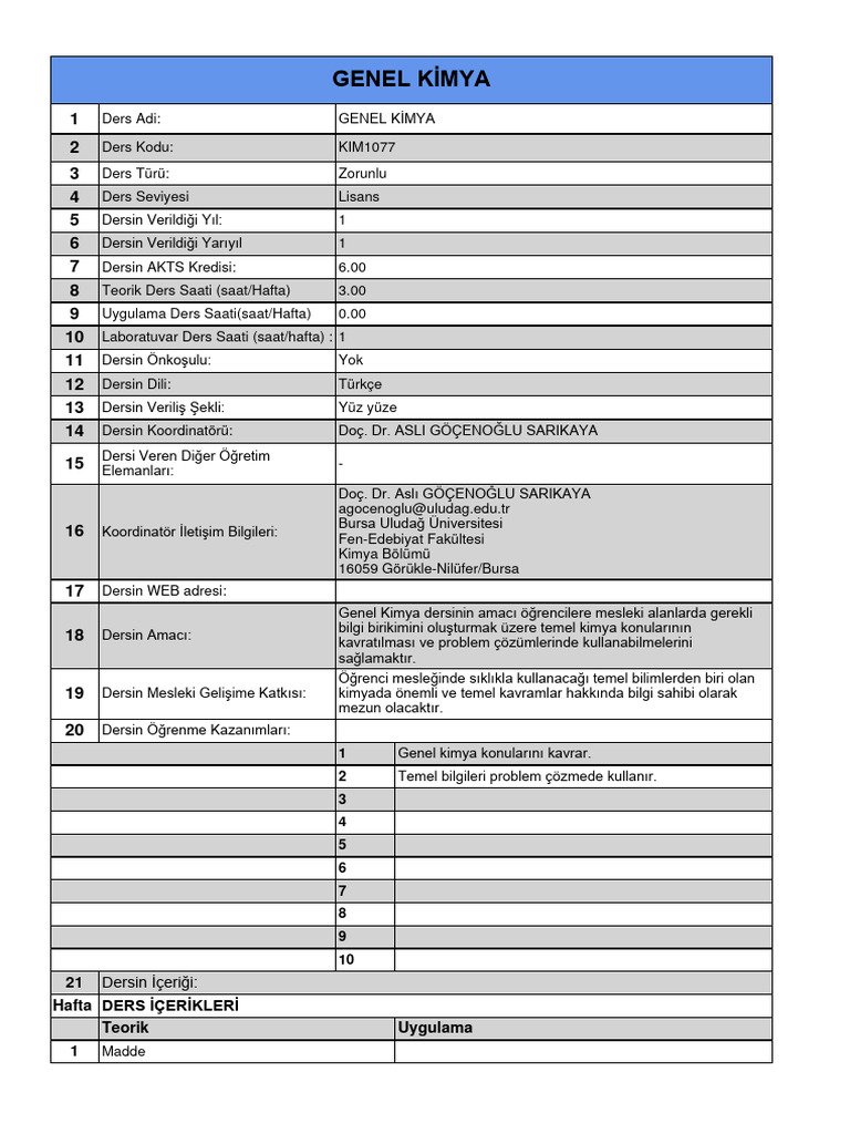 genel kimya | PDF