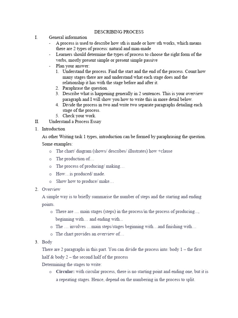 DESCRIBING PROCESS | PDF