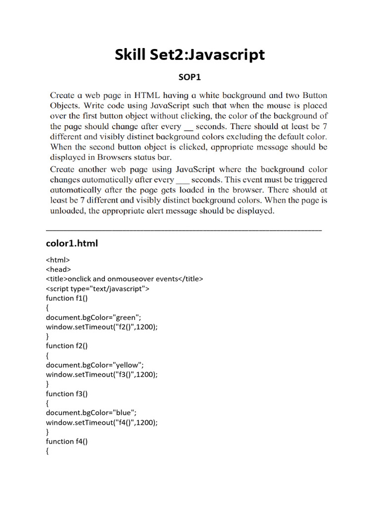 JS Sop1 | PDF