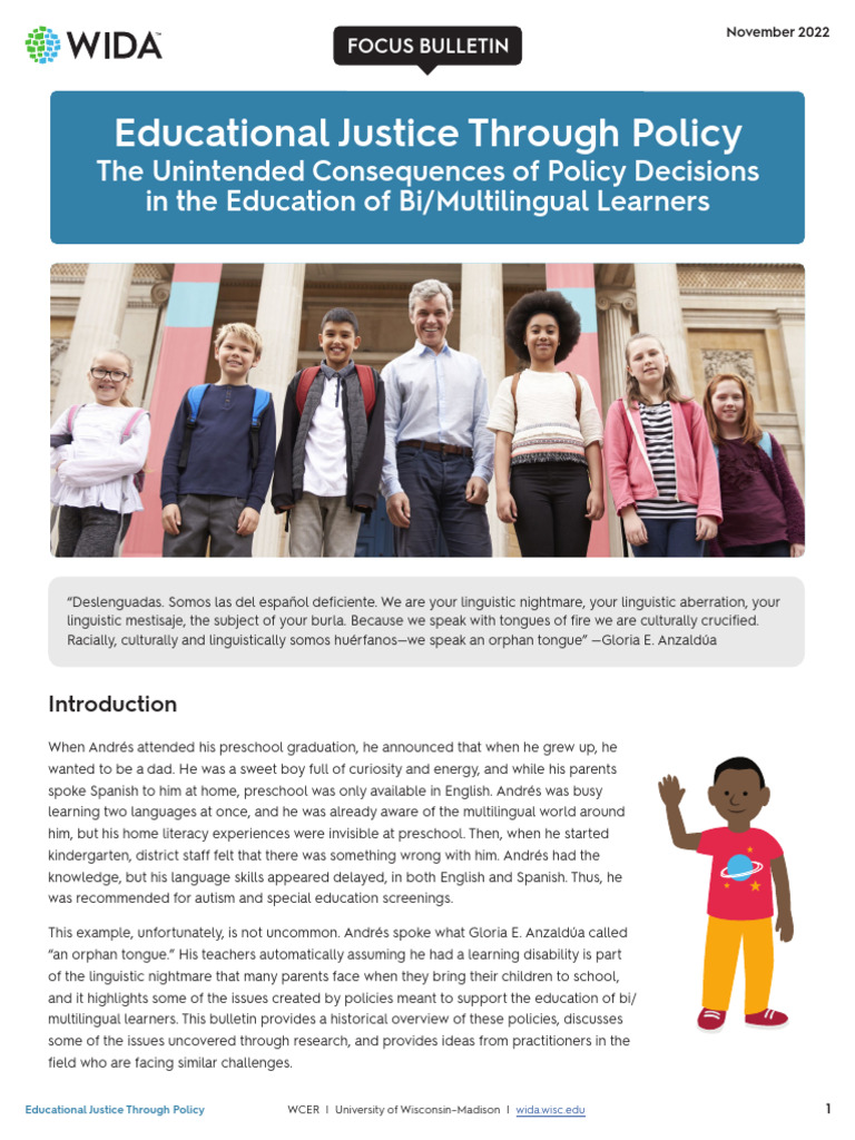 Educational Justice Through Policy | PDF | Multilingualism | English As ...