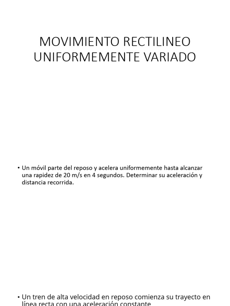 Tarea 2 - Mruv y Caida Libre | PDF