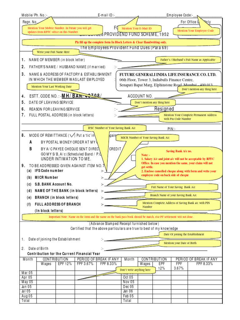 Sample FORM-19(Life) | PDF | Cheque | Financial Services